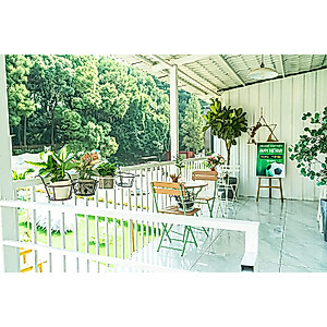 Hanging Flower Pot Holder, Iron Art Hanging Railing Planters Hanging Baskets Flower Pot Holder Over The Rail Metal Fence Planters Assemble Plant Racks for Patio Balcony Porch Fence (2 Pack)