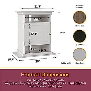 Flipper 10/20 Gallon Aquarium Stand, Rustic Oak
