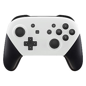 eXtremeRate White Faceplate and Backplate for Nintendo Switch Pro Controller, DIY Replacement Shell Housing Case for Nintendo Switch Pro - Controller NOT Included