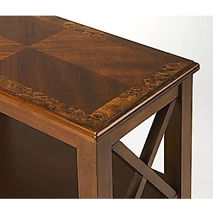 BUTLER VANCE OLIVE ASH BURL BOOKCASE