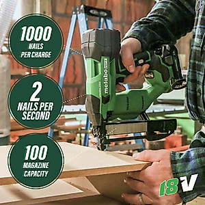 Metabo HPT 18V MultiVolt™ Cordless Stapler | Tool Only - No Battery | 1/4-Inch 18-Ga Narrow Crown | Accepts 1/2-Inch up to 1-1/2-Inch 18-Ga 1/4-Inch Staples | N1804DAQ4