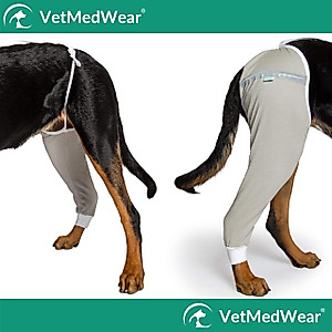 After Surgery Wear Hip and Thigh Wound Protective Sleeve for Dogs. Dog Recovery Sleeve. Recommended by Vets Worldwide (X-Large, Gray)