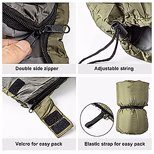 Night Cat Camping Sleeping Bag for Adults 3 Seasons Portable Lightweight Backpacking Hiking Traveling Indoor Outdoor Temperature 5-15℃ 2.6x6.3ft Switch to a Quilt or Blanket