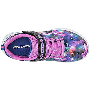 Skechers Girls Microspec Max - Spiral Galaxy Sneaker, Blue Multi, 4
