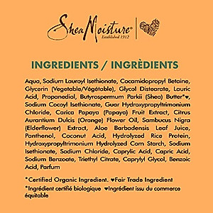 SheaMoisture Frizz Control Shampoo for Frizz Prone Hair Papaya and Neroli Sulfate Free Shampoo 13 oz