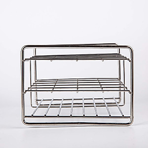 Adamas-Beta Stainless Steel Test Tube Rack,20 Place,5x4 Format,Wire Constructed,Outer Diameter Permitted of Tubes 29-31mm