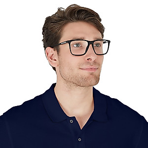 Brooks Brothers Men's BB2037 Square Prescription Eyewear Frames, Black/Demo Lens, 57 mm
