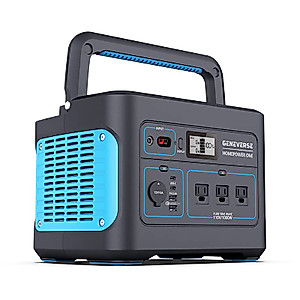 Geneverse 1002Wh Portable Power Station, HomePower ONE: 8 Outlets (3X 1000W AC Outlets). Quiet, Indoor-Safe Backup Battery Power Generator For Power Outages, Home + Medical Devices Up To 2000W, Travel