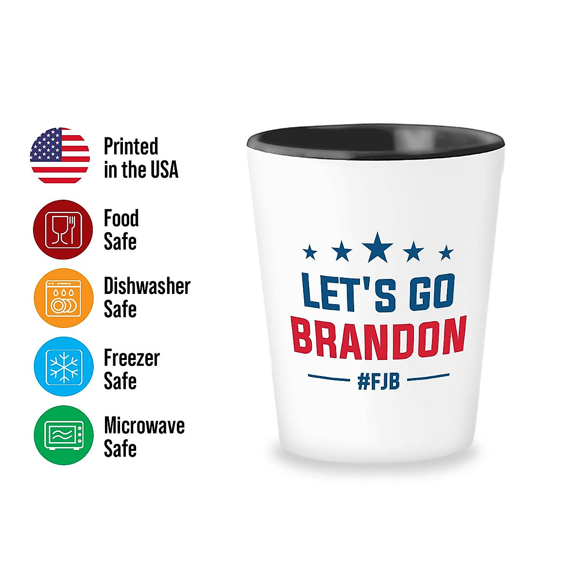 Bubble Hugs Politics Shot Glass 1.5oz - Let's Go Brandon #FJB - FJB Sarcastic Politican Trump Vote American Election Anti Biden Government Liberals