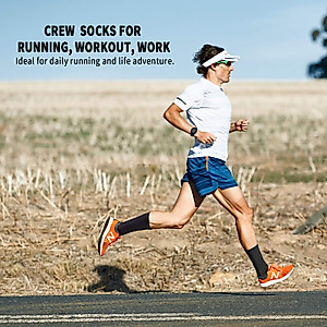 PAPLUS Compression Athletic Crew Socks (6 Pairs) for Men & Women