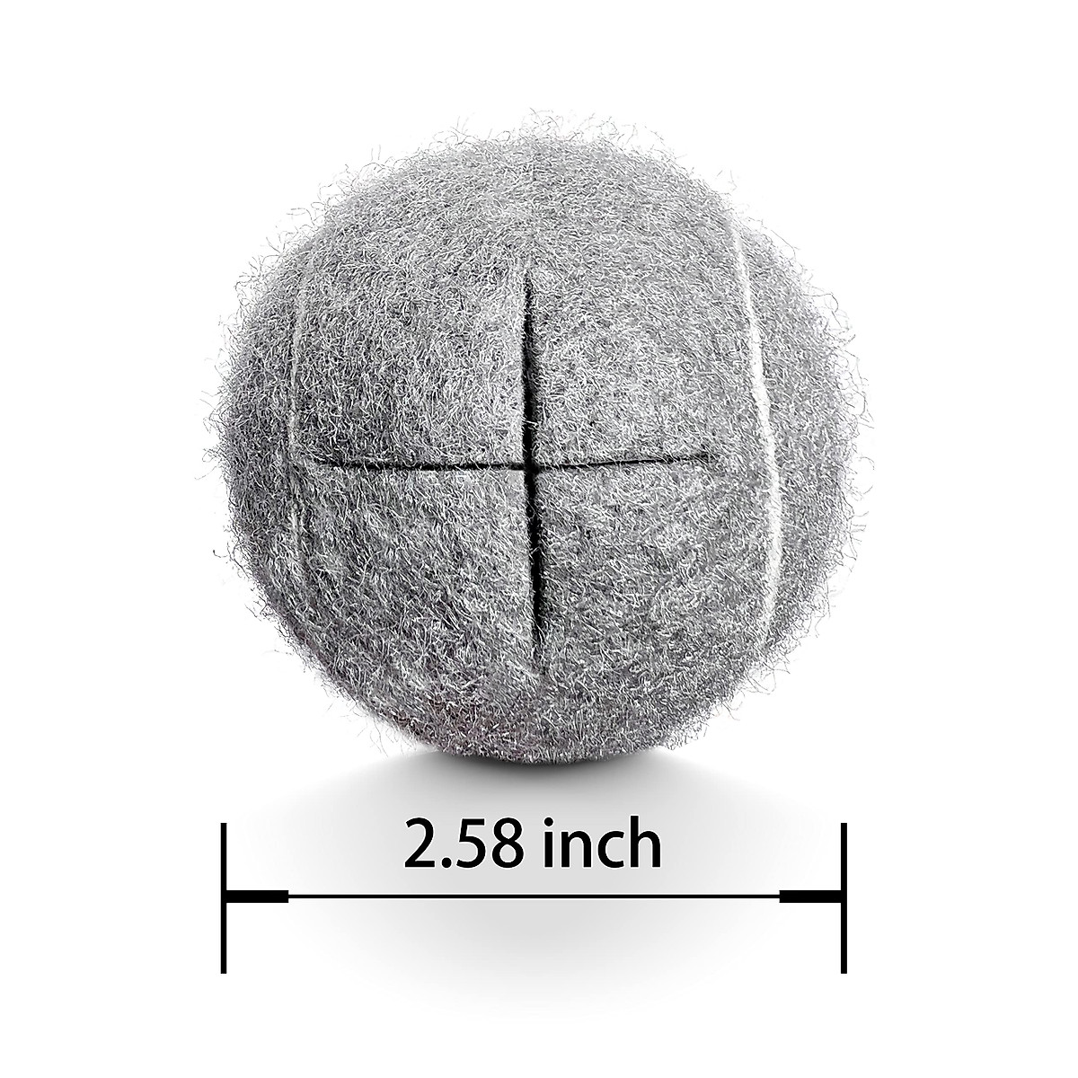 HPWFHPLF Precut Tennis Balls, 4PCS Walker Glide Balls, Heavy Duty Long Lasting Felt Pads for Furniture Legs and Floor Protection (Grey)