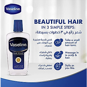 Vaseline Hair Tonic and Scalp Conditioner | Mens Retro Hair Shine, Styling and Conditioning Tonic for Dry Scalp | Small Bottle 200ml
