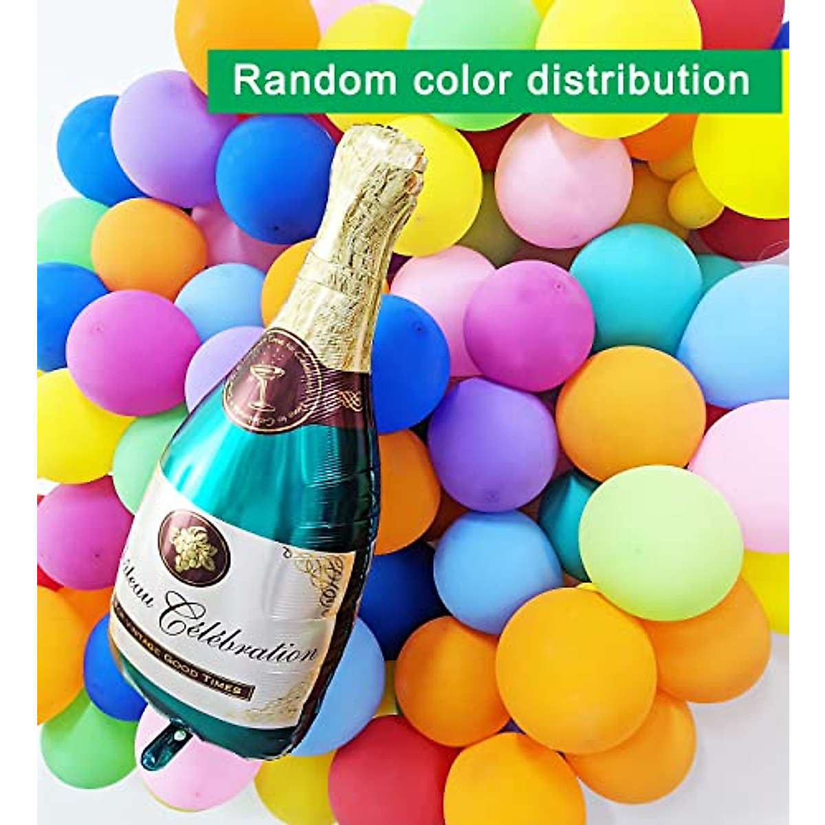 Runch 100pcs Latex Balloons, 12inch Multicolor to Celebrate Latex Balloons, Premium Thick Balloons for Birthday/Party/Christmas/Wedding and Holidays