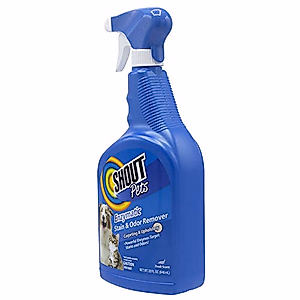 Shout for Pets Enzymatic Stain and Odor Remover | Carpet and Upholstery Cleaner in Fresh Scent, 32 Ounces | Easiest Way to Neutralize Pet Odors in Pet Households
