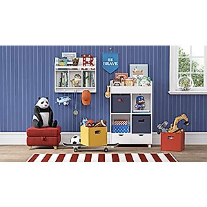 RiverRidge Book Nook Collection Kids Cubby Bookrack Storage Cabinet, White