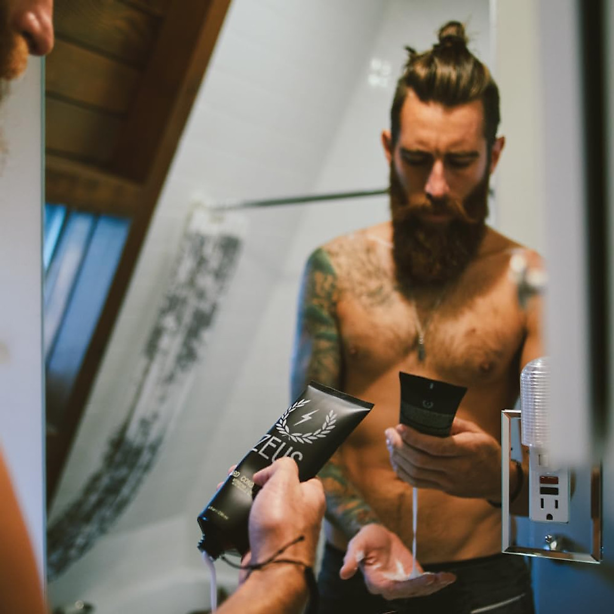 ZEUS Beard Conditioner Wash, Cleansing & Moisturizing Beard Wash with Green Tea & Natural Ingredients to Soften Facial Hair (Made in USA) Verbena Lime