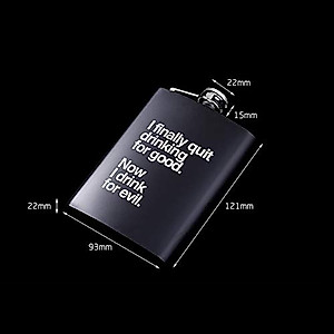 Personalized Flask Custom Flask | Engraved Any Text/Logo | 8 Oz Stainless Steel Pocket Hip Flask for Drinking | Wedding Gift for Groomsman, Dad | 2022 First Christmas