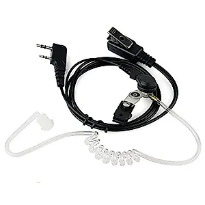 NSKI Air Acoustic Earpiece Headset for Two Way Radios UV-5R UV-B6 BF-888S UV-B6 UV-B5 Walkie Talkies 2-Pin Jack.