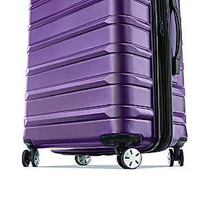 Samsonite Omni 2 Hardside Expandable Luggage with Spinner Wheels, Checked-Medium 24-Inch, Purple