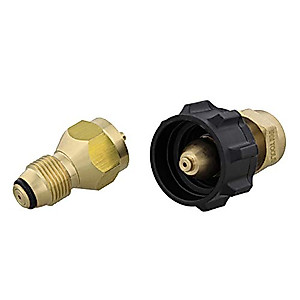 BISupply Solid Brass Propane Refill Adapter POL to QCC1 Type 1 POL Propane Adapter Fitting 2pk - Fits 1lb Propane Bottle