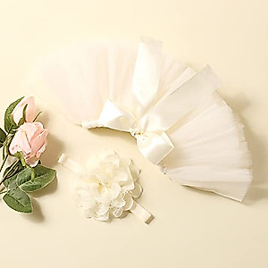 Ylsteed Newborn Girls Photography Prop Infant Tutu Skirt Newborn Lace Tulle Skirt Girl Photo Shoot Outfits Infant Princess Costume Clothes Photo Props-White