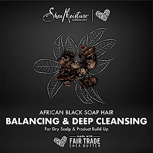 SheaMoisture African Black Soap Bamboo Charcoal Balancing Conditioner, 13 Fluid Ounce
