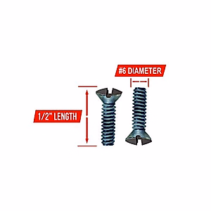 Brown Wall Plate Screws 1/2" 6-32 Thread Oval Head Slotted- 100 Pack