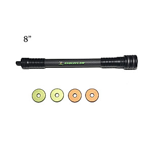DH Eagleclaw Bow Stabilizer for Hunting and 3D Range Shooting, High Modulus Carbon, Light Weighted (w/Quick Disconnect Mounting kit 12+10in)