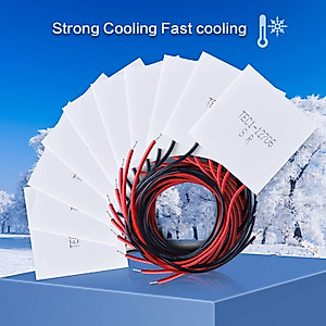 2 Packs TEC1-12706 semiconductor Refrigeration thermoelectric Generator Peltier Cooler Module Kit 40x40x3.7mm(with Thermal Paste>3.17M/K 5g)