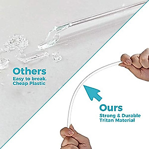 6 Pack Replacement Straws for Stanley 40 oz Tumbler Cup, Upgraded Reusable Tritan Plastic Straws with Cleaning Brush, Compatible with Stanley Adventure Travel Tumbler Accessories (12.4 inch)