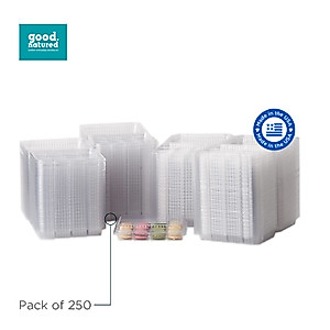 good natured Macaron Alternative Plastic Container, Pack of 250-12 Compartment Food Storage for Macaron Display, Candy & Cookie Packaging - Ideal for Parties & Events