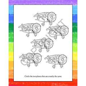 ZOCO - Aviation Adventures and Flying - Educational Coloring Books (25 Bulk Pack, Without Crayons) - Airplanes, Pilots, Airlines Handout - Games, Puzzles, Fun Activities for Kids