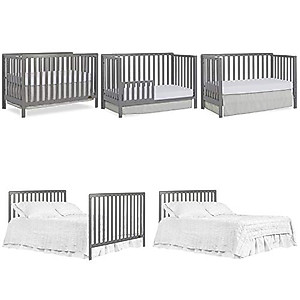 Nursery Essentials Bundle of Dream On Me Ridgefield 5-in-1 Convertible Crib, Dream On Me Ridgefield Changing-Table, with a Dream On Me Honeycomb Orthopedic Firm Fiber Standard Crib Mattress