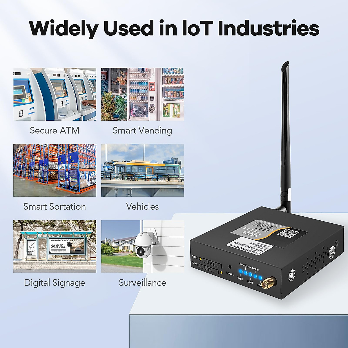 4G VPN Router, Industrial 4G LTE WiFi Router 3G/4G Yeacomm YF325 Wireless Modem Router Unlocked with Dual Sim Card Slot,B2/4/5/12/13/17/66/71 US Full Frequency Band Supported