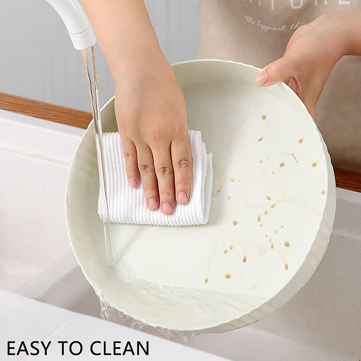 2 PCS 8 Inch Lazy Susan Turntable, Small Lazy Susan Turntable Organizer for Cabinet, Plastic Spice Rack Organizer, Rotating Storage Rack for Kitchen, Fridge, Countertop, Makeup, Condiments (White)