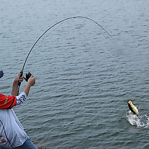 Sougayilang Fishing Rods Ultra-Sensitive Carbon Spinning Rods Blanks with Comfort EVA Grip Rod Handle 2 Pieces Trout Rod