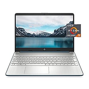 HP Newest 2022 15.6in FHD Business Laptop, AMD Ryzen 5 5500U 6 core CPU (Beat i7-1160G7, up to 4GHz), 16GB RAM, 512GB PCIe NVMe SSD, AMD Radeon Graphics, WiFi, Windows 11, Blue + Generic Accessories