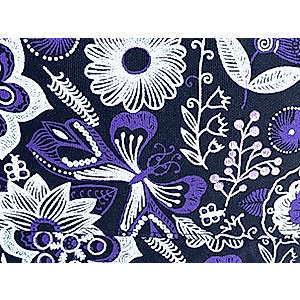 Fully Lined Butterfly Boho Crossbody Purse - Handmade Hippie Hobo Sling Shoulder Bag - Medium (Purple Passion)