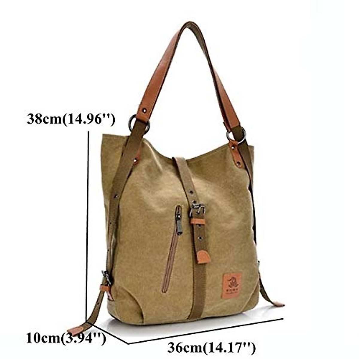 Leijing Women Canvas Casual Multifunctional Microfiber Leather Large Capacity Handbag Shoulder Bags Backpack Blue one size