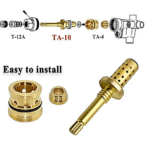 Alsoyixia TA-10 Flow Control Spindle and TA-4 Hot and Cold Seat, for Temptrol Shower Valves
