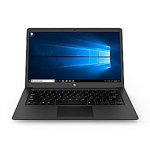 Ematic 14.1" Laptop PC with Intel Atom Quad-Core Processor, 4GB Memory, 32GB Flash Storage and Windows 10, Black (Ewt147), 14-14.99 inches