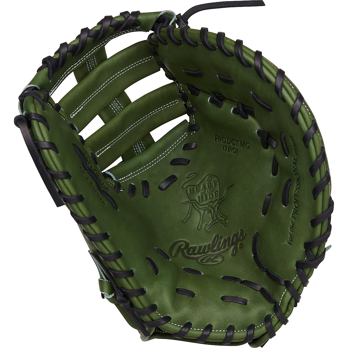 Rawlings | Heart of The Hide Baseball First Base Mitt | Right Hand Throw | 13" - SPDB Web | Military Green