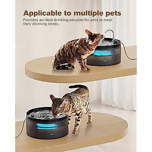 Cat Water Fountain: 108oz/3.2L Cat Fountain Super Silent Pet Water Fountain - Water Fountains for Cats Indoor - Faucet Cat Fountain - Quiet Water Pump - Suitable for Cats and Dogs - BEMOONY