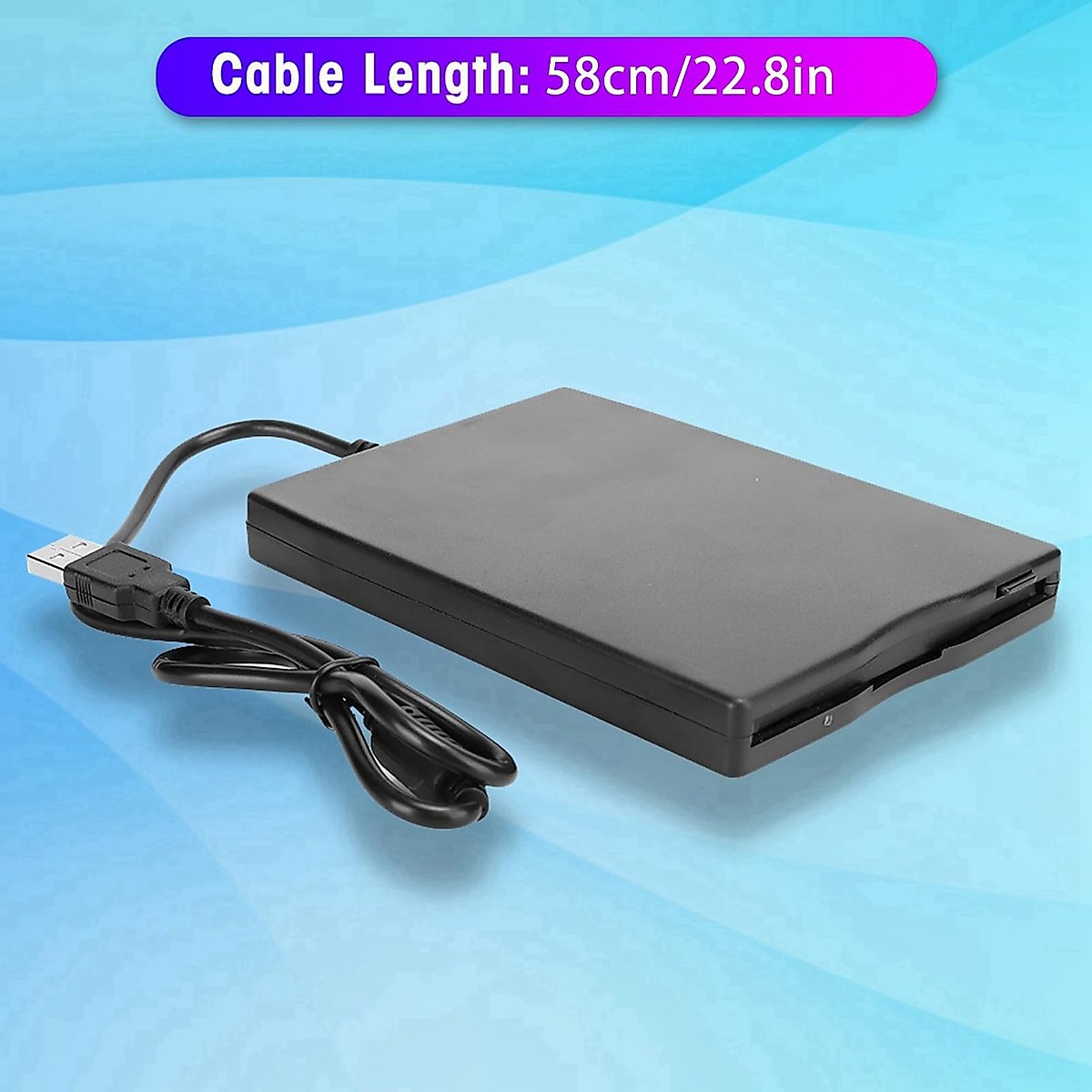 USB Floppy Disk Drive, 3.5" Portable USB External Floppy Disk Drive, Plug and Play 1.44MB FDD for Windows 10/7 / Vista/for Windows 8 / XP/ME / 2000 / SE / 98