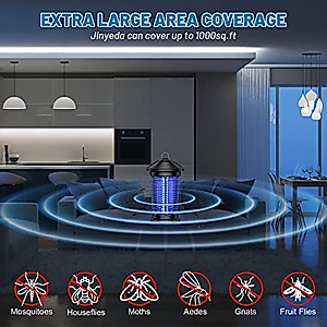 Jinyeda Bug Zapper, Electric Mosquito Zapper Indoor Outdoor, High-Power 4000V 18W Weatherproof Fly Insect Killer Trap Lantern for Home, Backyard, Patio, Garden and Camping