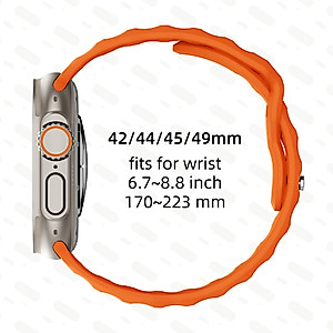 Suitisbest Sport Band for Apple Watch Ultra 2/Apple Watch Ultra Bands 49mm 45mm 44mm 42mm for Men, Soft Breathable Silicone Wristbands Waterproof Strap for iWatch Series Ultra 9 8 7 6 5 4 3 SE