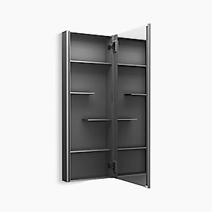 KOHLER K-81147-DA1 Maxstow Frameless Surface Mount Bathroom Medicine Cabinet, 15" x 40", Dark Anodized Aluminum