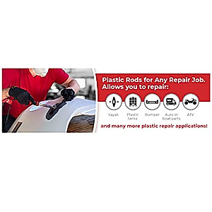 JOUNJIP Plastic Welding Rods- 7 Types of Welding Plastic (PP PU ABS PE TPO PA PC) Most Common Plastics- For Use With Jounjip Plastic Welding Kit- 52 Pack of 13" x 1/8" Dia