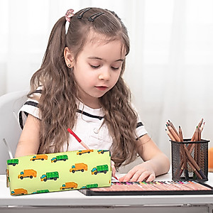 Pencil Case Garbage Day Truck Pouch Pen Case with Zipper for Office Organizer School Boys Girls