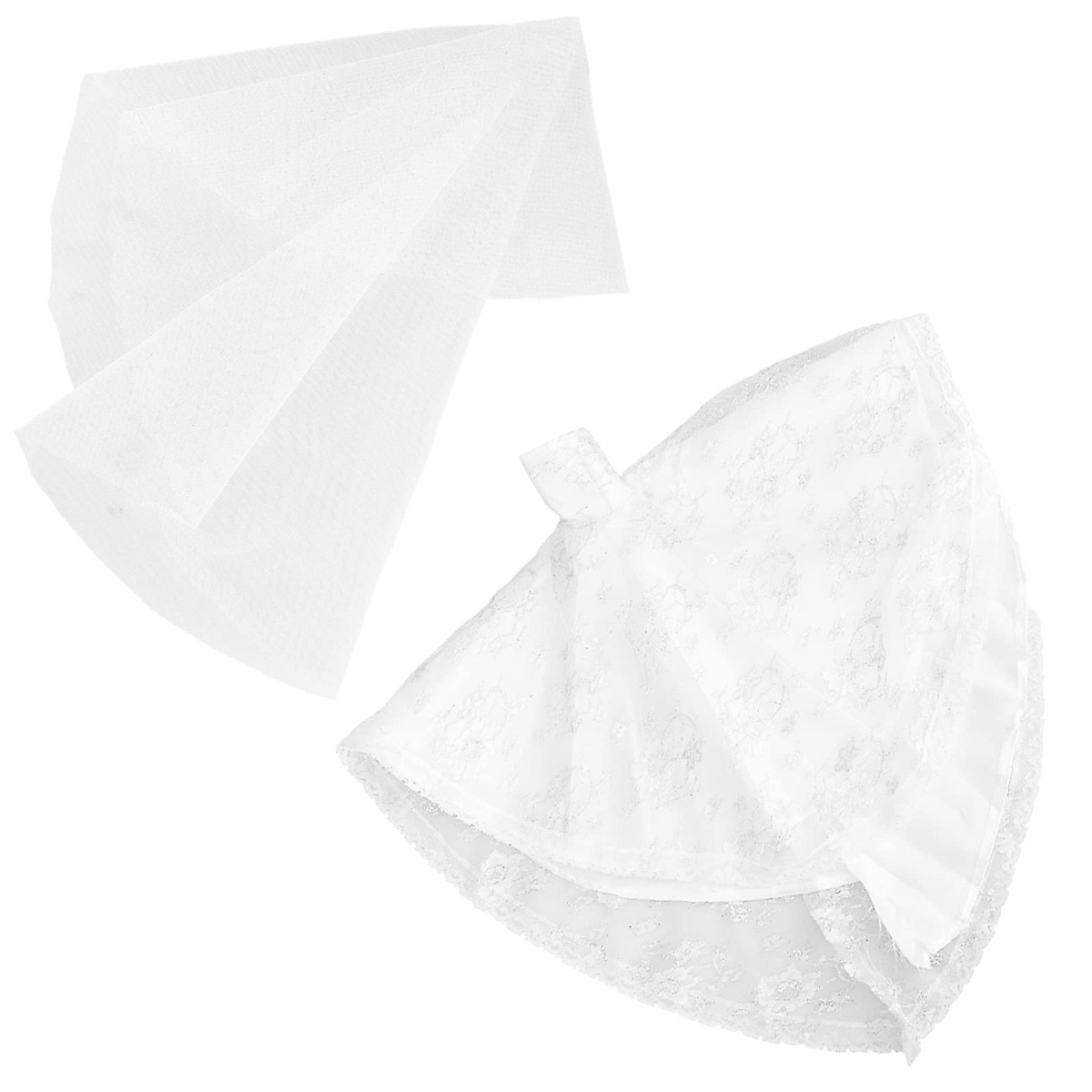 BARWA Wedding Dress with Veil White Princess Evening Party Clothes Wears Dress Outfit Set for 11.5 Inch Doll